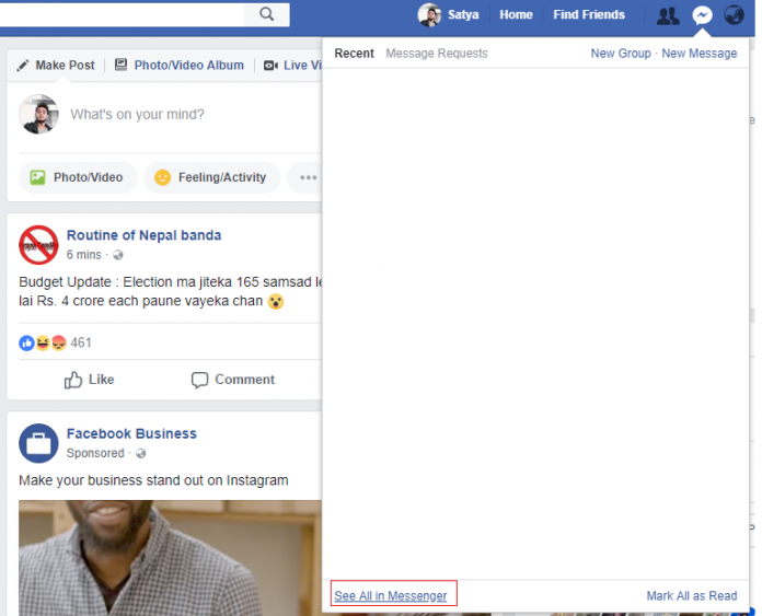 Delete all Facebook Messages at Once - Digitalample.com